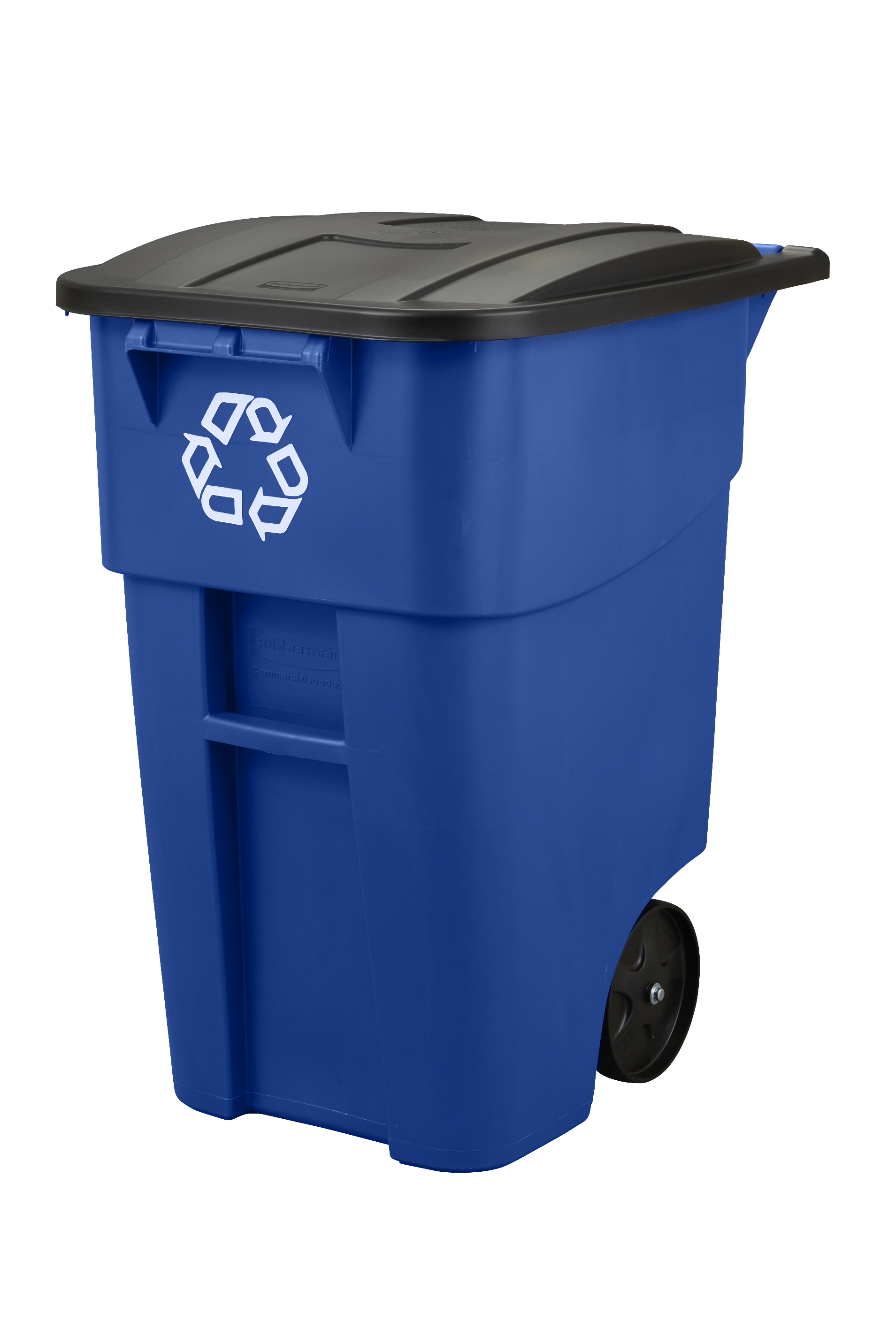 Recycle Rollout with Lid 50 Gal Blue | Rubbermaid Commercial